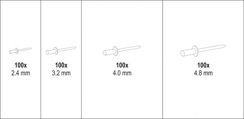 SET POPNITURI AL, YATO 400 BUC – Magazin piese auto